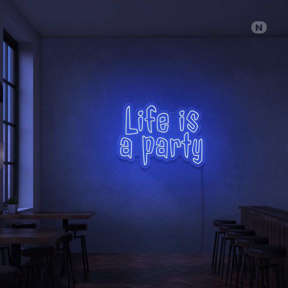 Enseigne Néon Life is a Party